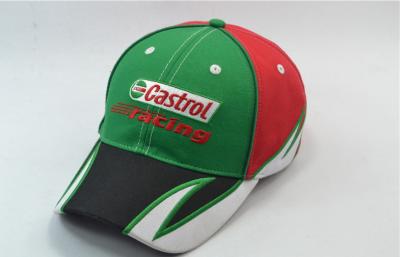 China Camper / racing embroidered printed baseball caps , youth baseball hats for sale