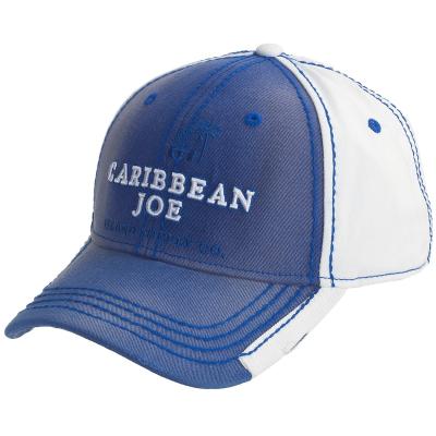 China Flat Embroidery Cotton Baseball Caps , 6-Panel Summer Hats For Men With Metal Logo Buckle for sale