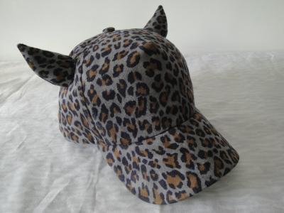 China Cute Printed Acrylic Womens Baseball Hats , Fashion Leopard Caps / Hats for sale