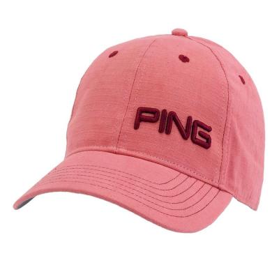 China Custom Printed 6-Panel Poly - Cotton Ladies Golf Caps for sale