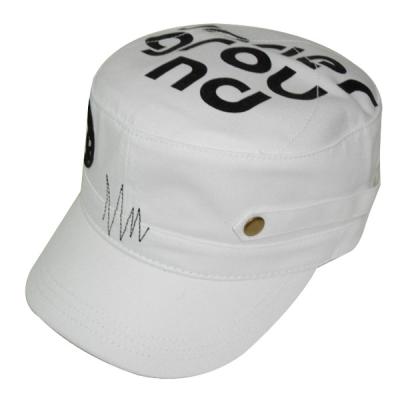 China Adult Curved Cotton Military Cap Velcro Personalized Blank / Embroidery for sale