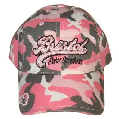 China Pink Camo Cotton Military Baseball Cap Hat Rhinestones Logo Style for sale