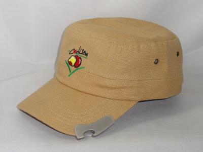 China Beer Bottle Opener Cotton Military Cap Embroidery Army Hat for Promotion for sale