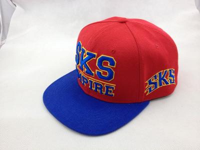 China Cool Hip Hop Snapback Baseball Caps Embroidered Red / Blue Customized for sale