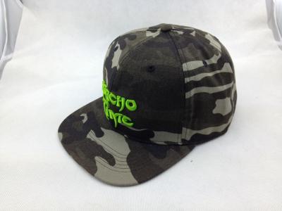 China Army Camouflage Snapback Baseball Caps 100% Cotton Embroidered for sale