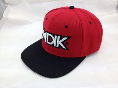 China Puff 3D Embroidery Snapback Baseball Cap Hat with Classic Two Color for sale