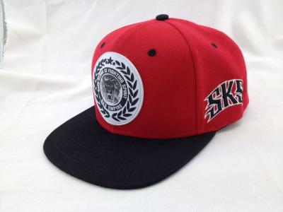 China Leather Rubber Patch Snapback Baseball Caps Embroidery Hats for Hip-pop for sale