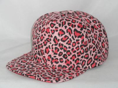 China Leopard Printing Flat Bill Snapback Baseball Caps Hunting Camper Hat for sale
