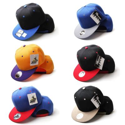 China Blank Snapback Baseball Caps Mix Color Plain Snapback Hat for Embroidery for sale