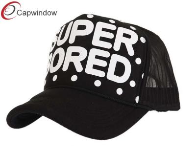 China Black 6 Panel Polyester Trucker Mesh Cap Sun Visor Hats For Ladies for sale