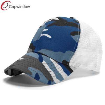 China 6 Panel Customized Trucker Mesh Cap Adjustable Plastic Snap / Constructed Front for sale