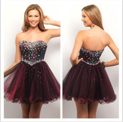China Fancy Beaded Corset Womens Cocktail Dresses , Ladies Modest Formal Dresses for sale