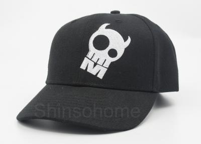 China College Embroidery Youth Cotton Baseball Caps 6 Panel , 22 Inch - 23.6 Inch for sale