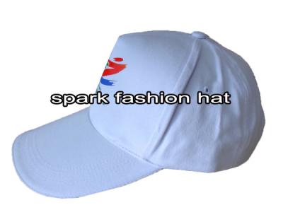 China 5 panel printing white cotton sports racing baseball cap for sale
