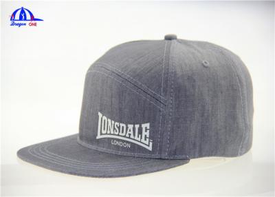 China Men Denim Grey Snapback Baseball Caps and Hats With Embroidery Logo for sale