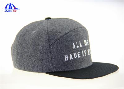 China 45% Wool 55% Polyester Snapback Baseball Caps Custom Embroidered Baseball Hats for sale