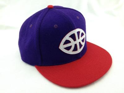 China 100% Wool Snapback Baseball Caps Hat with Applique Embroidery for sale