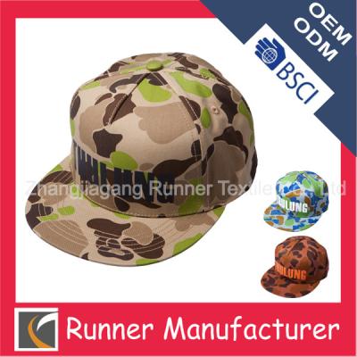 China 2014 Cheap High Quality Flatbill Fitted Blank 5 Panel Camo baseball caps Snapback Caps for sale
