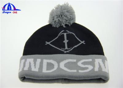 China Custom Made Knitted Beanie Hats / Ski Hat with 100% Acrylic Fabric and  Jacquard Logo for sale