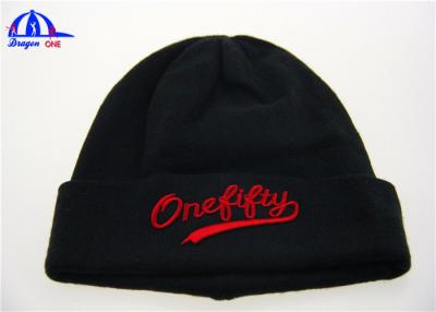 China Fashion Adult Man Winter Knitted Beanie Hats Black with 100% Acrylic Fabric for sale