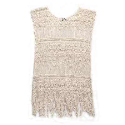 China Round Collar Casual Ladies Clothing , Cotton lace t shirt for Summer for sale