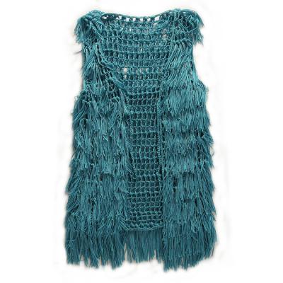 China Autunm Blue Polyester Strap Net Vest casual wear for ladies for sale