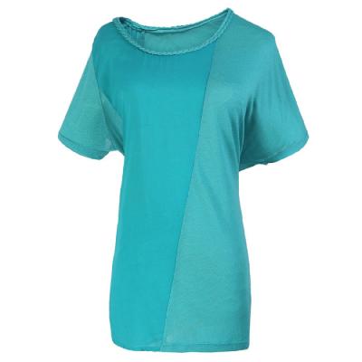 China Green Round Neck T Shirt Casual Ladies Clothing , Fashion summer tees for sale