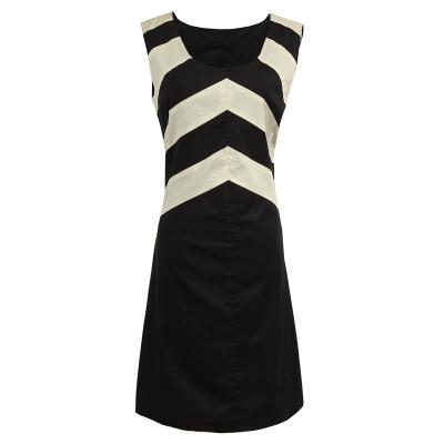 China Fashion Ladies Casual Wear Custom Striped Botique Dress With Lining for sale