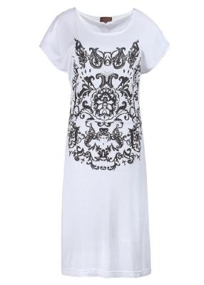 China White Short Sleeved Ladies Casual Dresses with Rubber print for juniors for sale