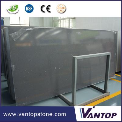 China Wholesale Cheap Price Dark Gray Quartz Slab for Bathroom Vanity Top for sale
