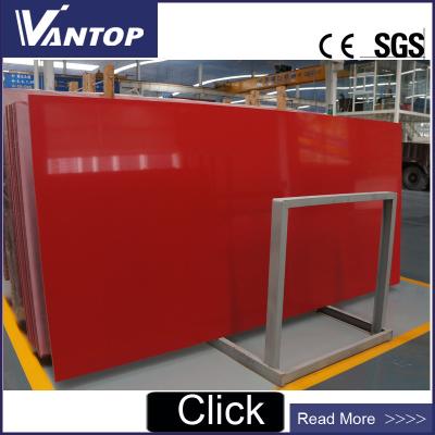 China Best Selling Brasil Market Super Pure Red Color Imitation Quartz Stone Slab for sale