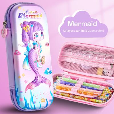 China Customized EVA Pencil Case Zipper Closure Shockproof Screen Printing Logo for sale