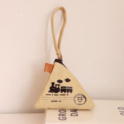 China PERSONALITY CREATIVE RETRO ZONGZI COIN PURSE FEMALE MINI CANVAS ART CUTE COIN BAG KEY BAG for sale