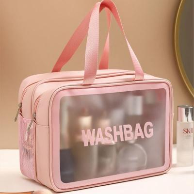 China LARGE CAPACITY DRY AND WET SEPARATION MAKEUP BAG WOMEN'S PORTABLE COSMETICS STORAGE BAG 2024 NEW TOILETRY BAG TRAVEL BAG for sale