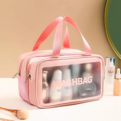 China LARGE CAPACITY DRY AND WET SEPARATION MAKEUP BAG WOMEN'S PORTABLE COSMETICS STORAGE BAG 2024 NEW TOILETRY BAG TRAVEL BAG for sale