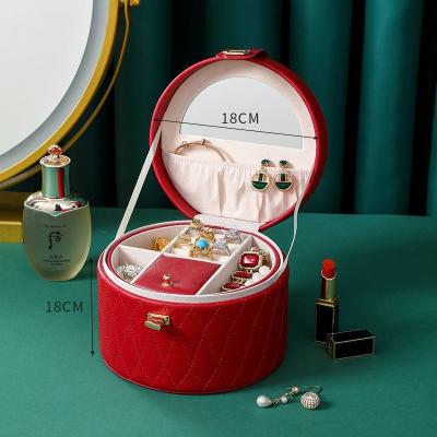 China CHINESE STYLE HAND DECORATION BOX HIGH-GRADE JEWELRY BOX LARGE CAPACITY WATERPROOF PORTABLE JEWELRY BOX HOUSEHOLD MULTI- for sale