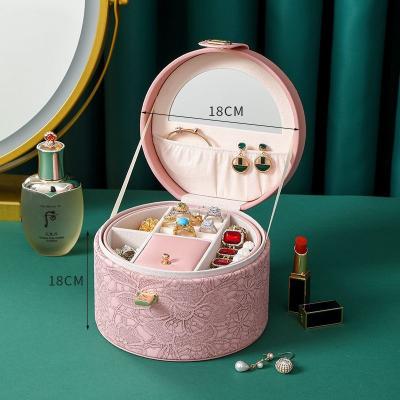 China CHINESE STYLE HAND DECORATION BOX HIGH-GRADE JEWELRY BOX LARGE CAPACITY WATERPROOF PORTABLE JEWELRY BOX HOUSEHOLD MULTI- for sale