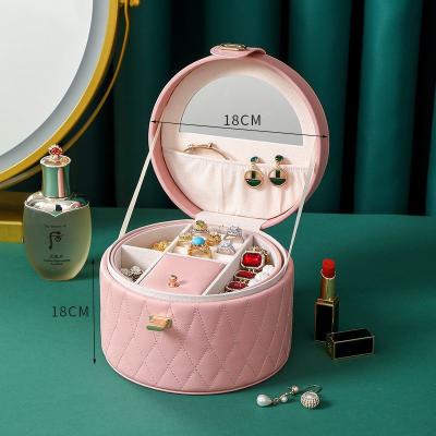 China CHINESE STYLE HAND DECORATION BOX HIGH-GRADE JEWELRY BOX LARGE CAPACITY WATERPROOF PORTABLE JEWELRY BOX HOUSEHOLD MULTI- for sale