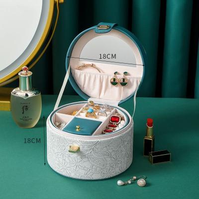 China CHINESE STYLE HAND DECORATION BOX HIGH-GRADE JEWELRY BOX LARGE CAPACITY WATERPROOF PORTABLE JEWELRY BOX HOUSEHOLD MULTI- for sale