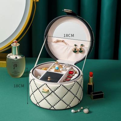 China CHINESE STYLE HAND DECORATION BOX HIGH-GRADE JEWELRY BOX LARGE CAPACITY WATERPROOF PORTABLE JEWELRY BOX HOUSEHOLD MULTI- for sale