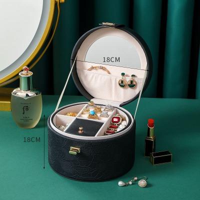 China CHINESE STYLE HAND DECORATION BOX HIGH-GRADE JEWELRY BOX LARGE CAPACITY WATERPROOF PORTABLE JEWELRY BOX HOUSEHOLD MULTI- for sale