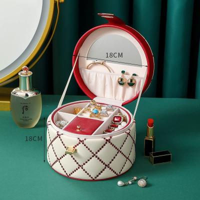 China CHINESE STYLE HAND DECORATION BOX HIGH-GRADE JEWELRY BOX LARGE CAPACITY WATERPROOF PORTABLE JEWELRY BOX HOUSEHOLD MULTI- for sale