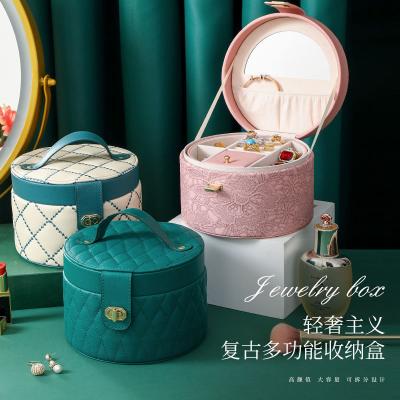 China CHINESE STYLE HAND DECORATION BOX HIGH-GRADE JEWELRY BOX LARGE CAPACITY WATERPROOF PORTABLE JEWELRY BOX HOUSEHOLD MULTI- for sale