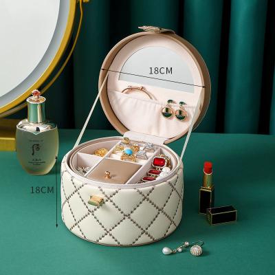 China CHINESE STYLE HAND DECORATION BOX HIGH-GRADE JEWELRY BOX LARGE CAPACITY WATERPROOF PORTABLE JEWELRY BOX HOUSEHOLD MULTI- for sale