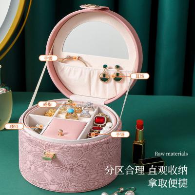 China CHINESE STYLE HAND DECORATION BOX HIGH-GRADE JEWELRY BOX LARGE CAPACITY WATERPROOF PORTABLE JEWELRY BOX HOUSEHOLD MULTI- for sale