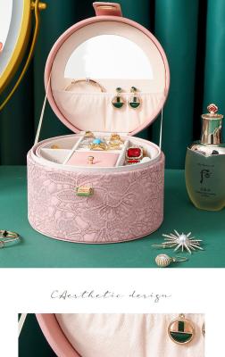 China CHINESE STYLE HAND DECORATION BOX HIGH-GRADE JEWELRY BOX LARGE CAPACITY WATERPROOF PORTABLE JEWELRY BOX HOUSEHOLD MULTI- for sale