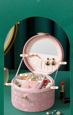 China CHINESE STYLE HAND DECORATION BOX HIGH-GRADE JEWELRY BOX LARGE CAPACITY WATERPROOF PORTABLE JEWELRY BOX HOUSEHOLD MULTI- for sale