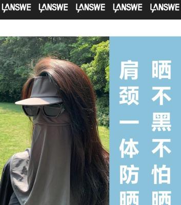 China THE INTERNET CELEBRITY EXPLOSION COVERS THE WHOLE FACE TO PREVENT ULTRAVIOLET LIGHT WOMEN'S SUMMER THIN FACE MASK WITH A for sale