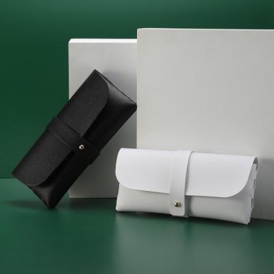 China FASHION NEW BUCKLE GLASSES BOX CROSS-BORDER SUNGLASSES BOX SUNGLASSES BOX LEATHER BOX CONVENIENT BOX for sale