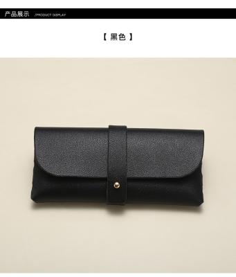 China FASHION NEW BUCKLE GLASSES BOX CROSS-BORDER SUNGLASSES BOX SUNGLASSES BOX LEATHER BOX CONVENIENT BOX for sale